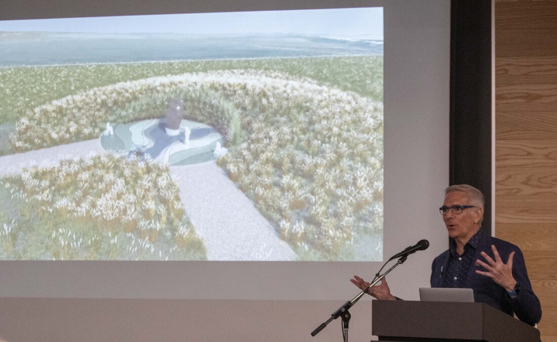 PHOTOS: Residents learn more about project to relocate sacred boulder ...
